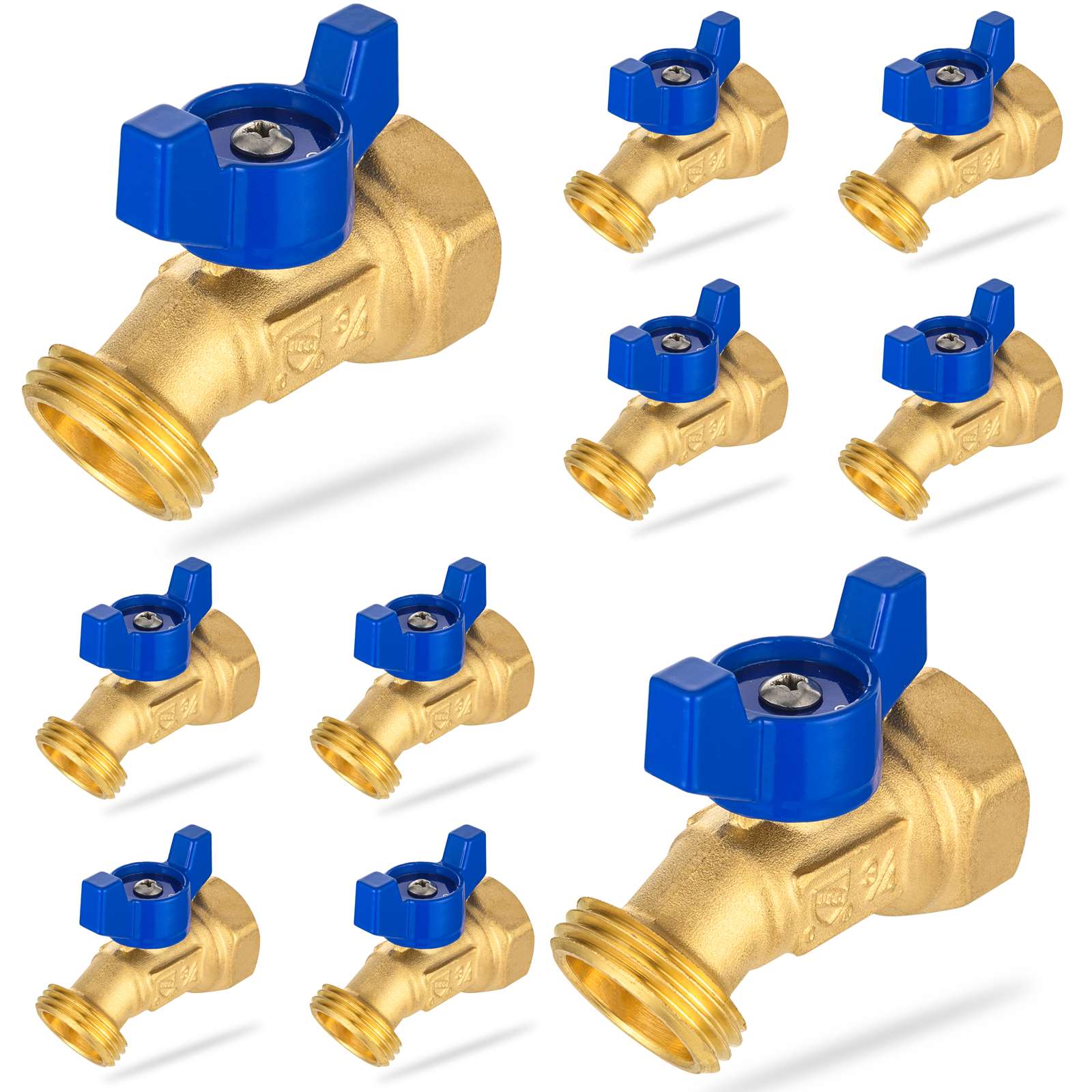 10 Pcs 3/4" FNPT X 3/4" GHT Spigot, Hose Bibb Valve - EzBuyCo