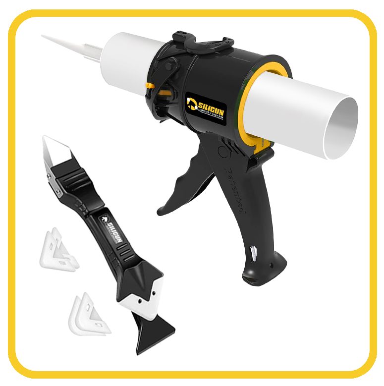 SILIGUN™ Classic Compact 4" Caulking Gun - Scarper Kit - EzBuyCo
